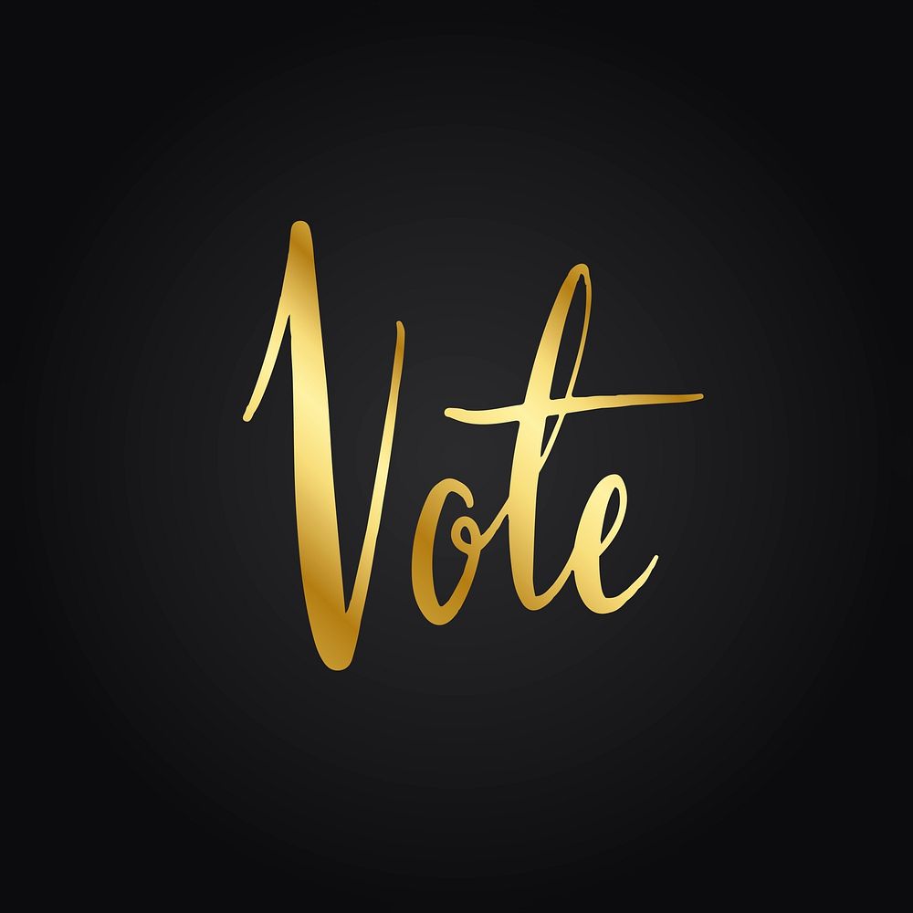Vote handwritten typography style vector | Free Vector - rawpixel
