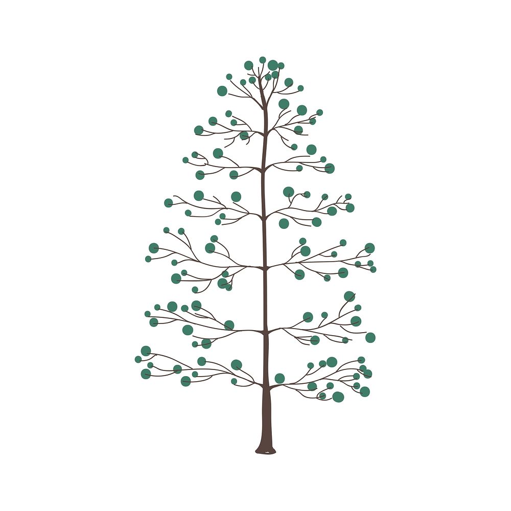 Tree with round green leaves | Premium Vector Illustration - rawpixel