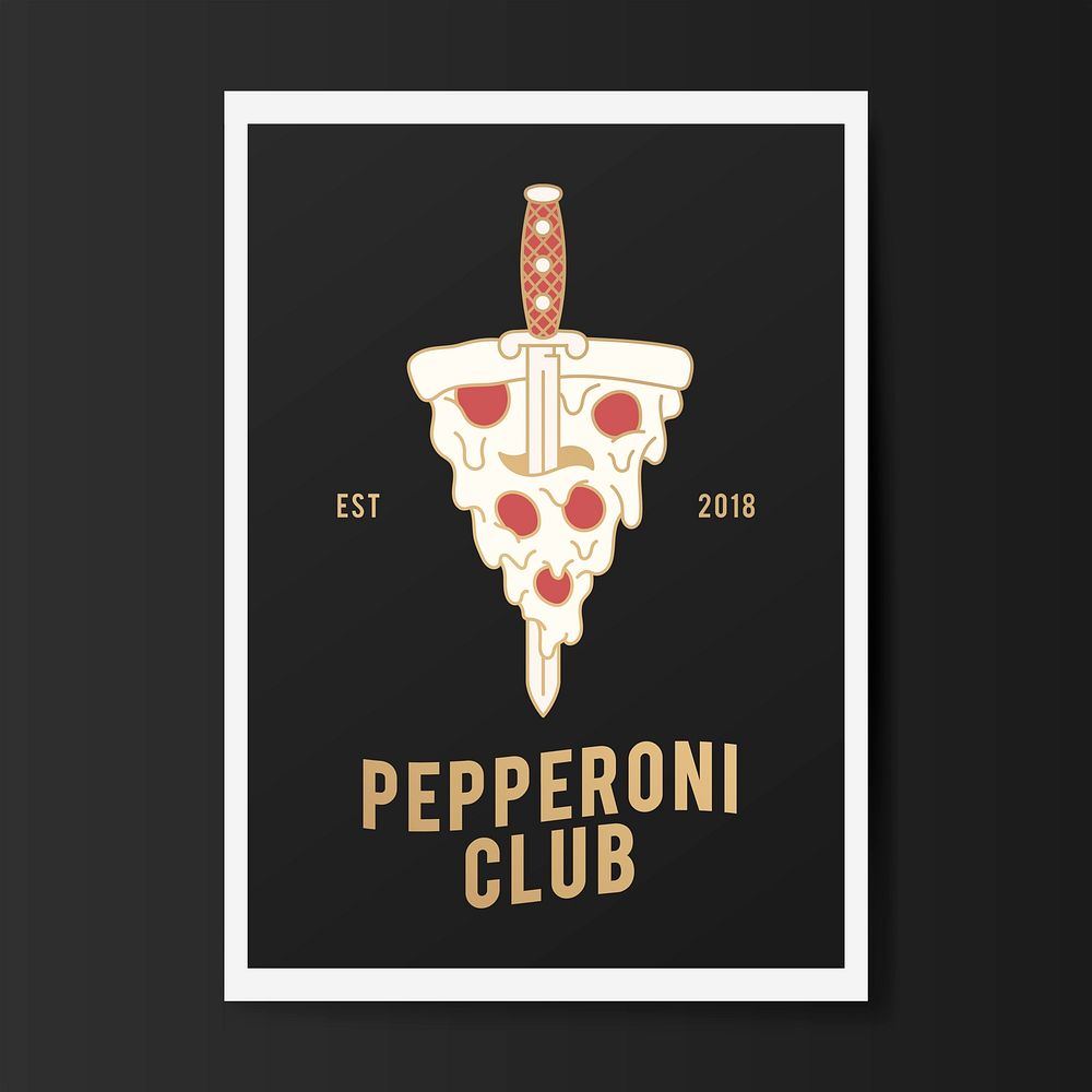 Pepperoni club pizza logo vector | Free Vector - rawpixel