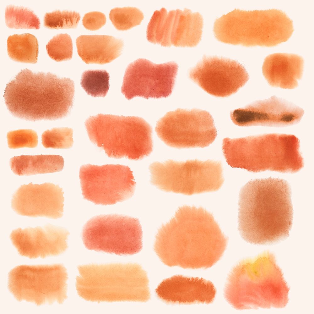 Orange watercolor banner vector set | Premium Vector - rawpixel