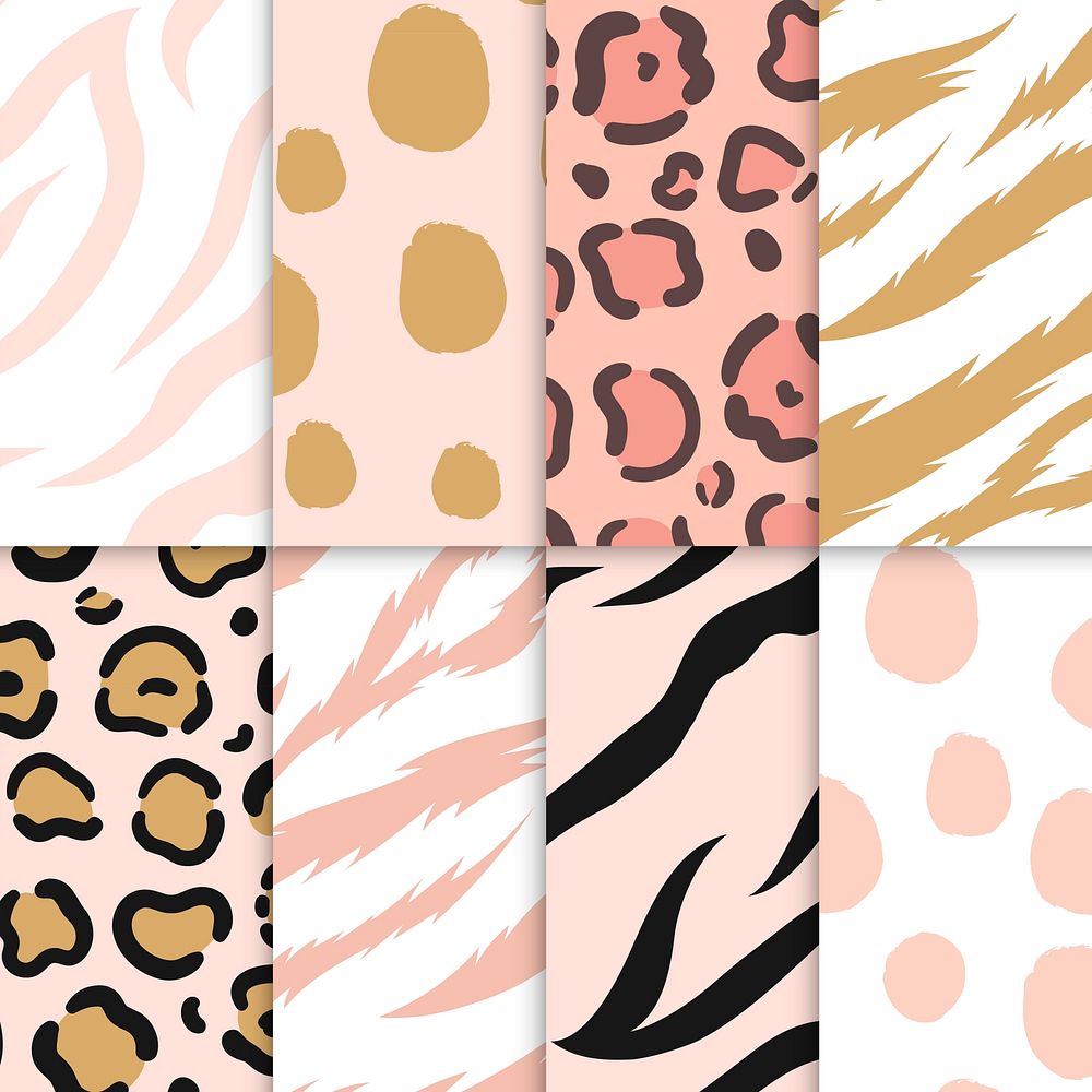 Set of seamless animal print | Free Vector - rawpixel