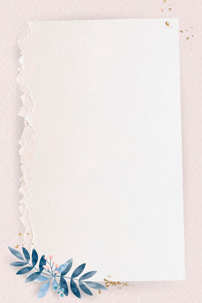 Leafy paper rectangle frame vector | Premium Vector - rawpixel