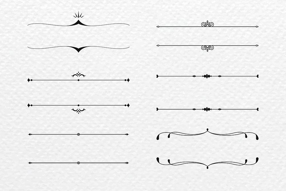 Vintage line frame collection vector | Premium Vector - rawpixel