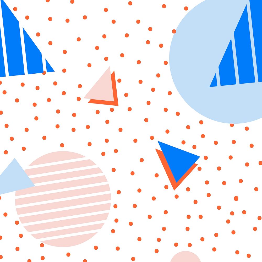 Colorful geometric memphis style background | Premium Vector - rawpixel