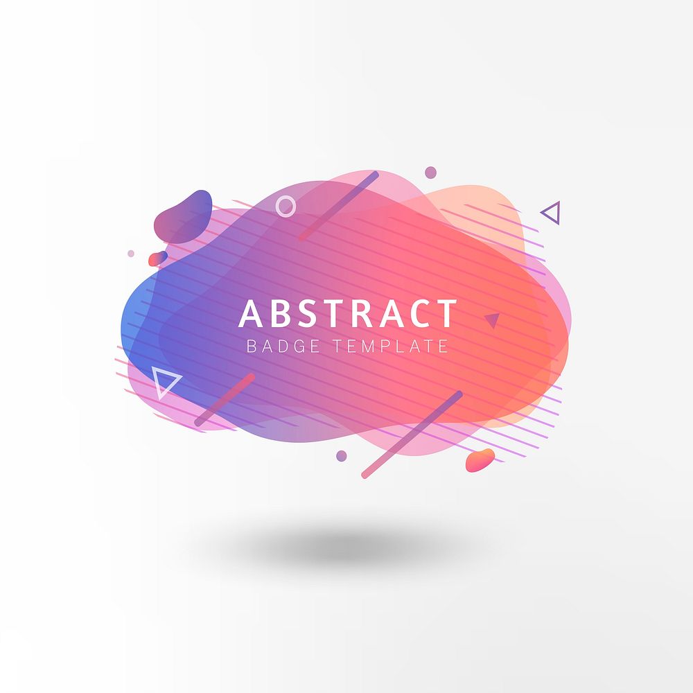 Colorful abstract oval badge vector | Premium Vector - rawpixel