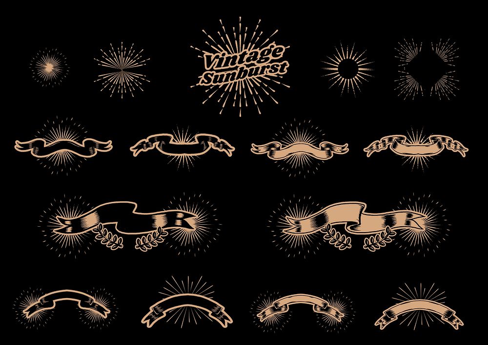 Old school ribbon banner vectors | Premium Vector - rawpixel