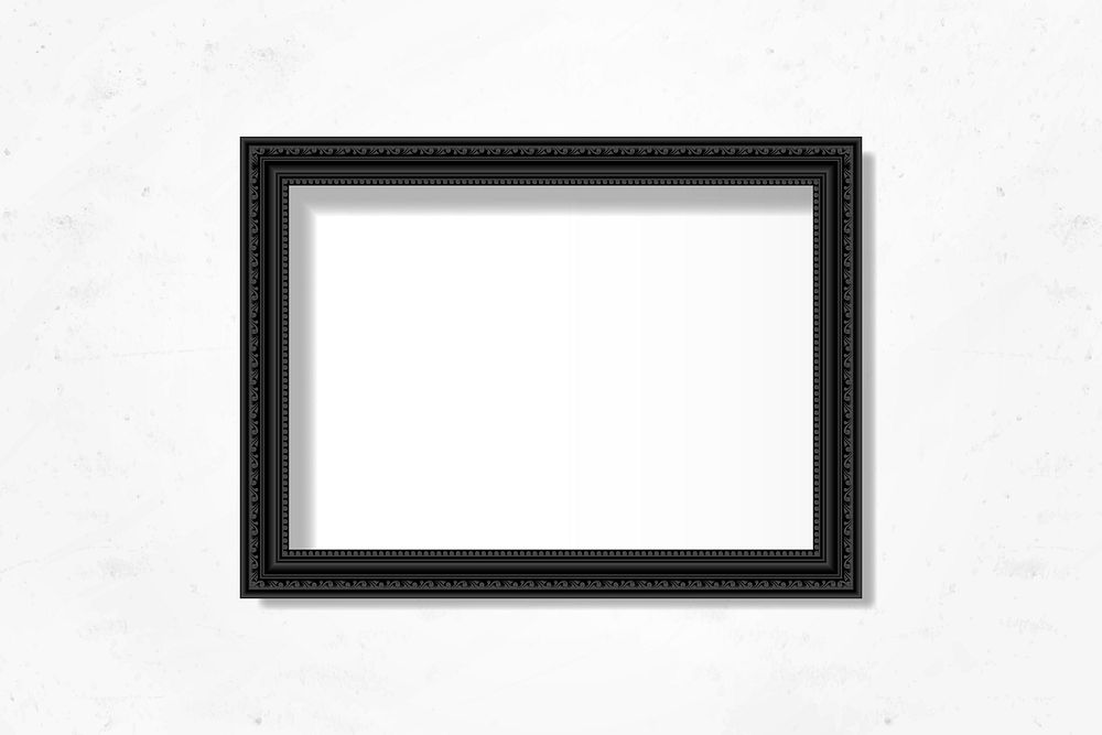 Black frame mockup on a wall | Free Vector Mockup - rawpixel