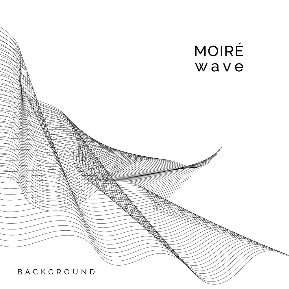Black moiré wave on white | Free Vector - rawpixel