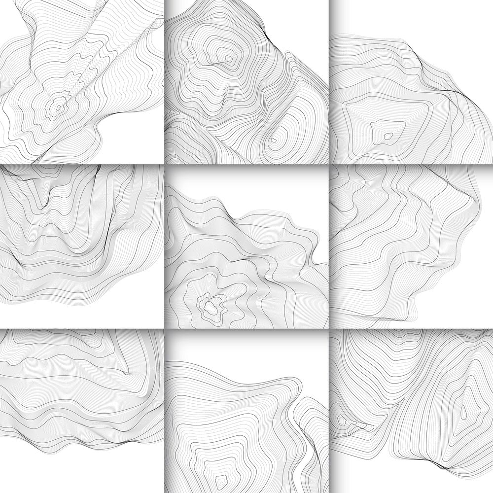 Black and white abstract map | Free Vector - rawpixel