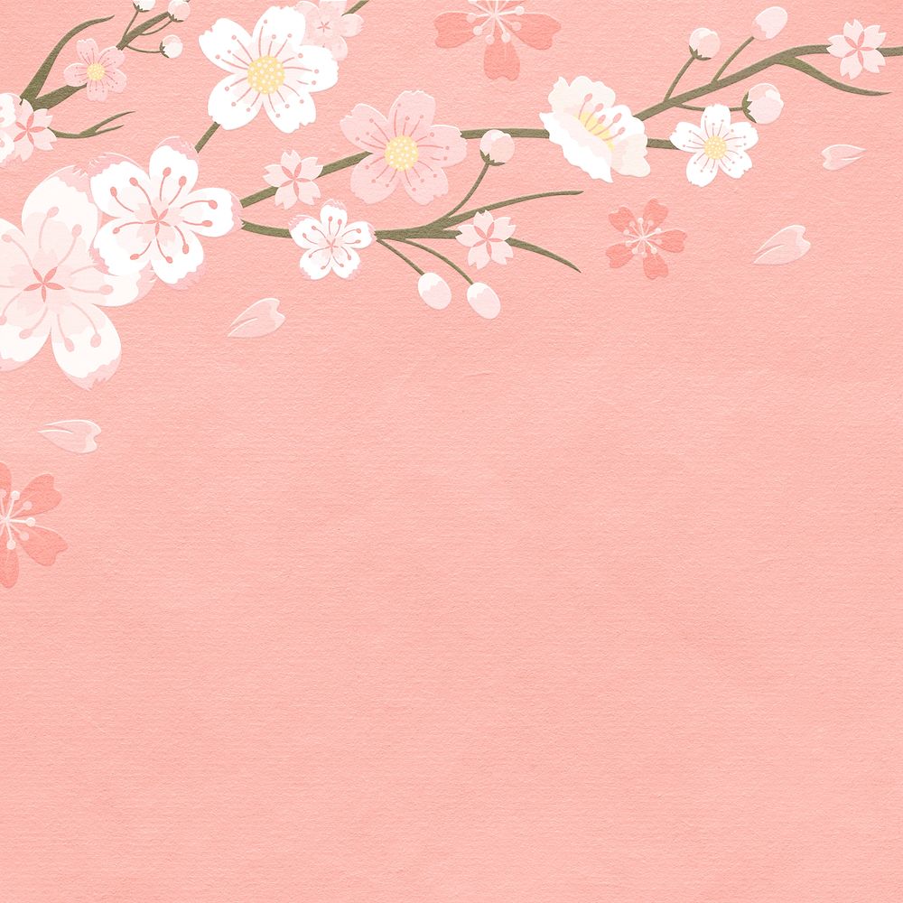 Spring background psd with pink | Free PSD - rawpixel