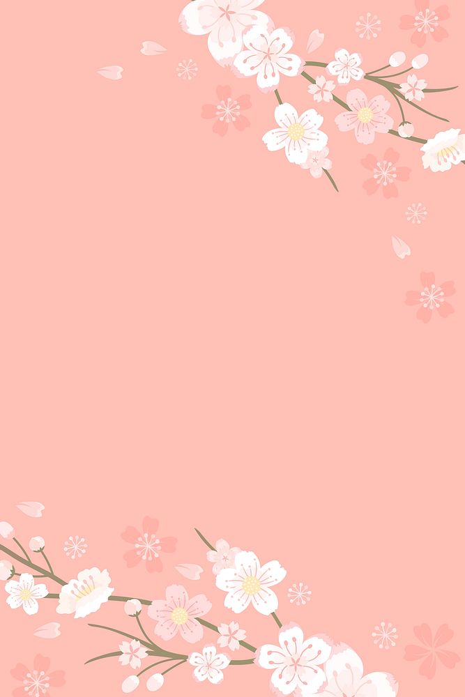 Spring background vector with pink | Premium Vector - rawpixel