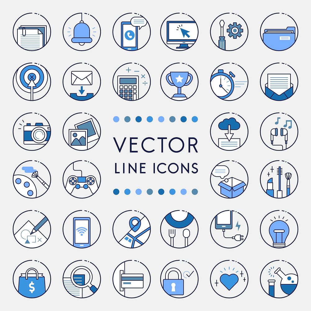 Illustration of vector line collection | Free Vector - rawpixel