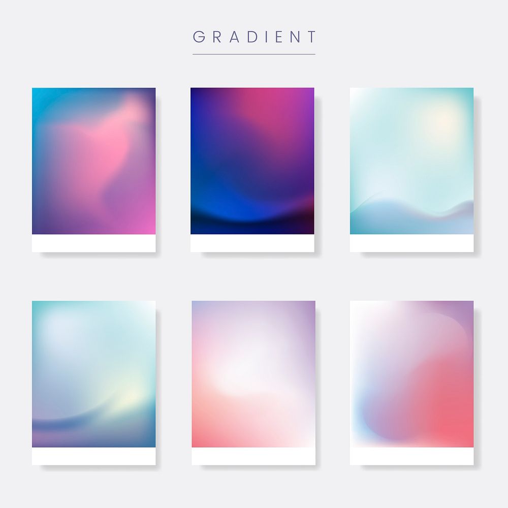 Colorful gradient background template vector | Premium Vector - rawpixel