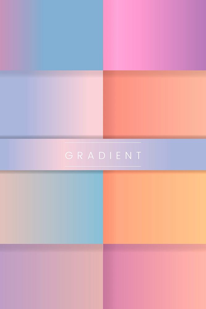 Pastel gradient background vector set | Premium Vector - rawpixel