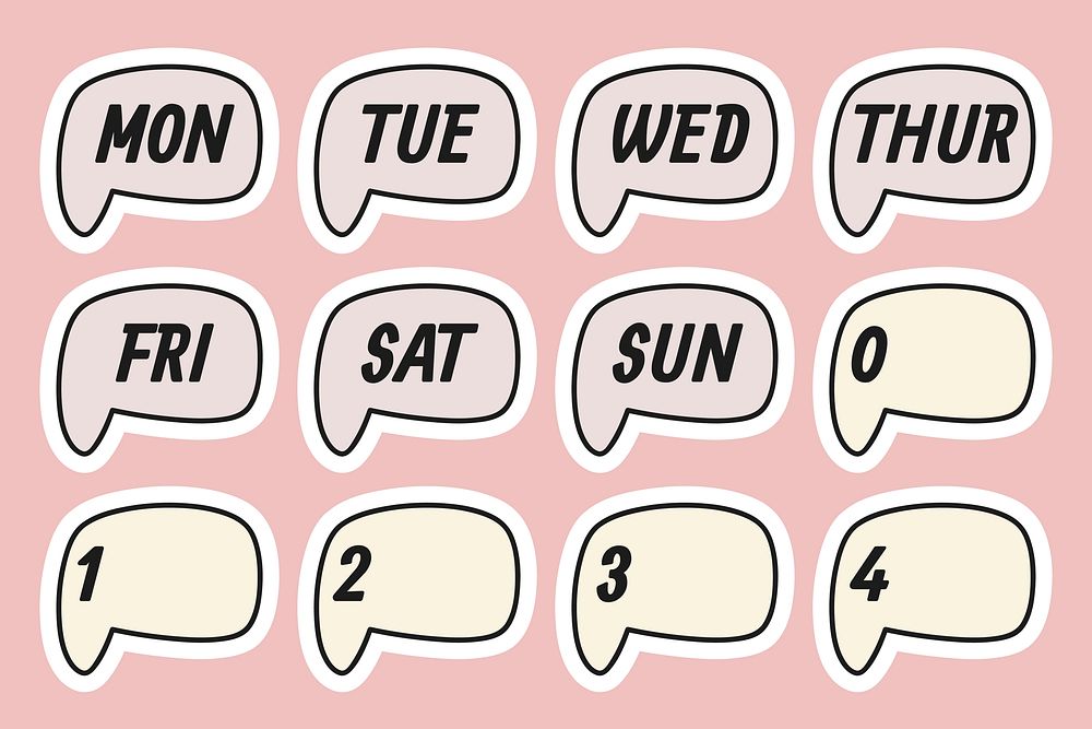 Cute planner sticker vector collection | Premium Vector - rawpixel