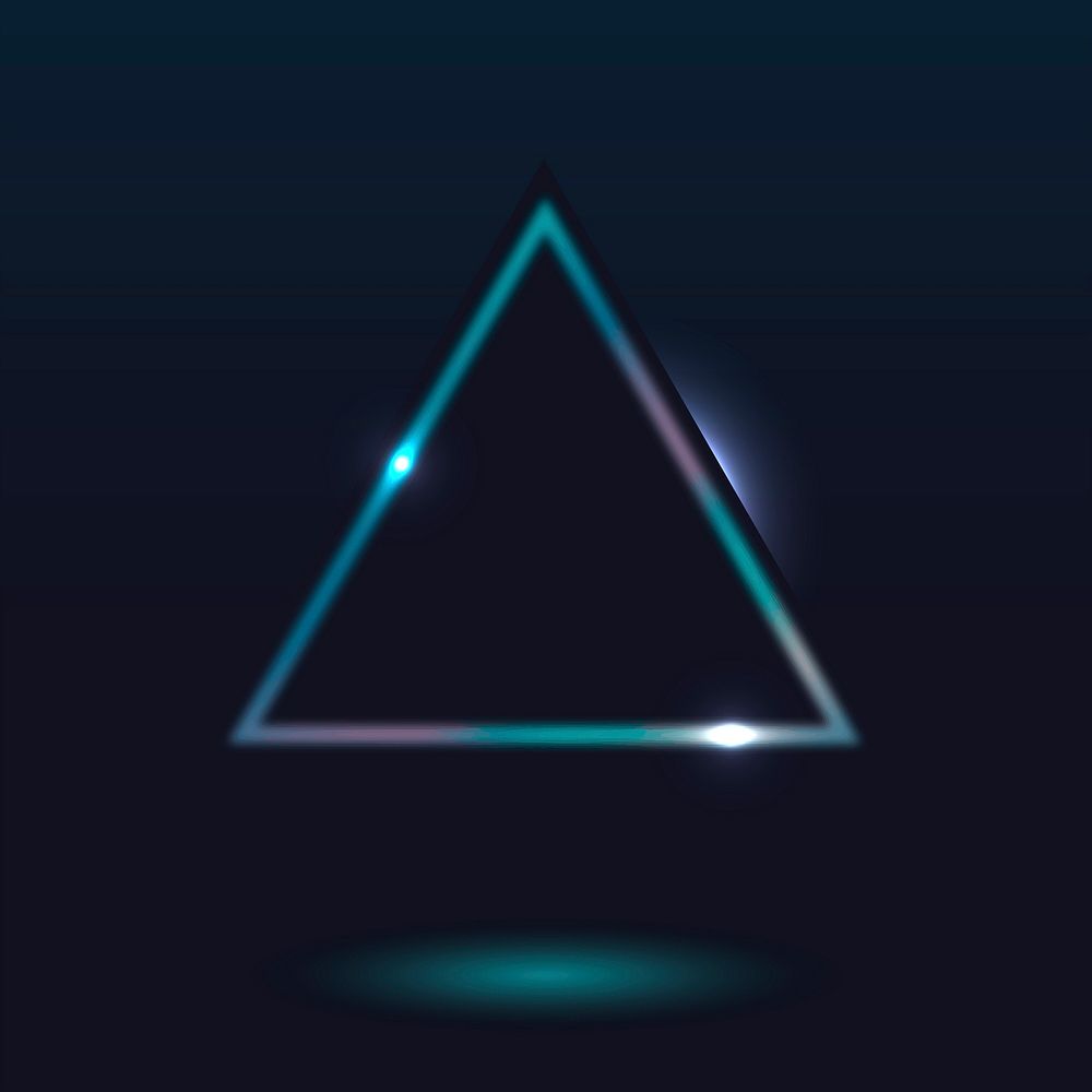 Retro neon triangle badge vector | Free Vector - rawpixel