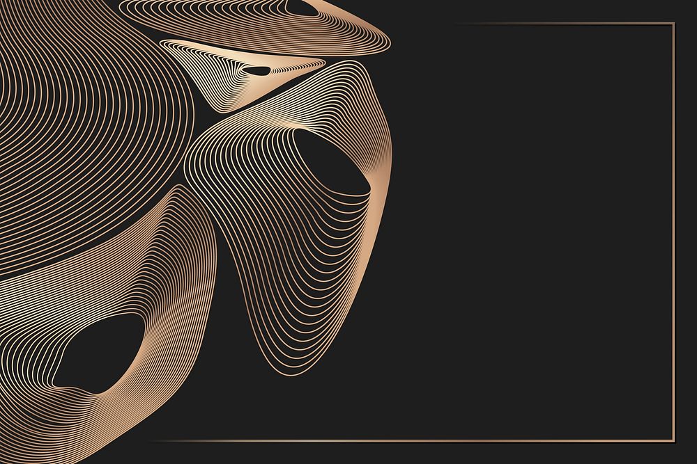 Gold frame topographic contour lines | Premium Vector - rawpixel