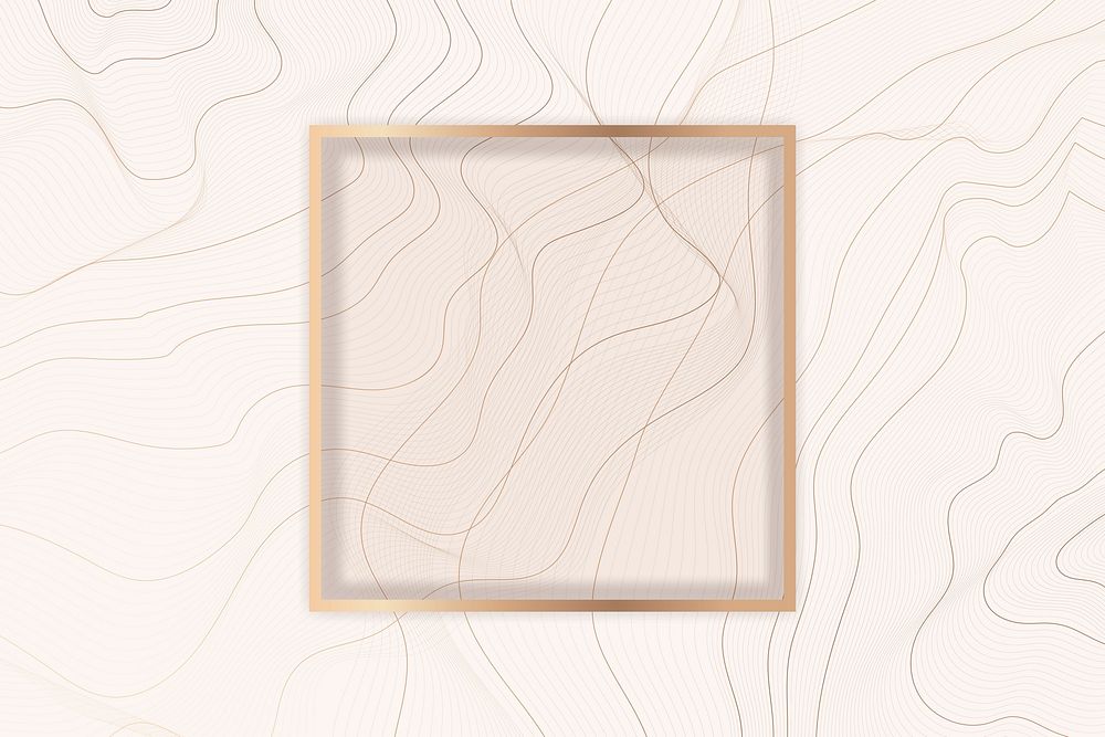 Gold frame with contour background | Premium Vector - rawpixel