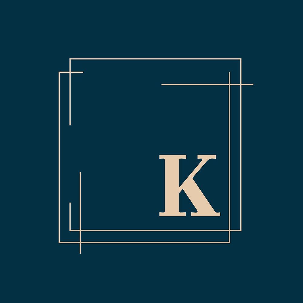 Square badge on blue background | Premium Vector - rawpixel