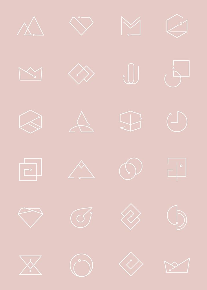 Minimal design logo collection vectors | Free Vector - rawpixel
