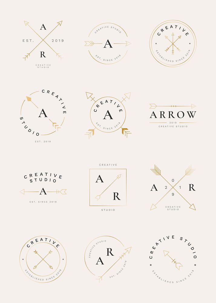 Branding arrow badge design collection | Premium Vector - rawpixel