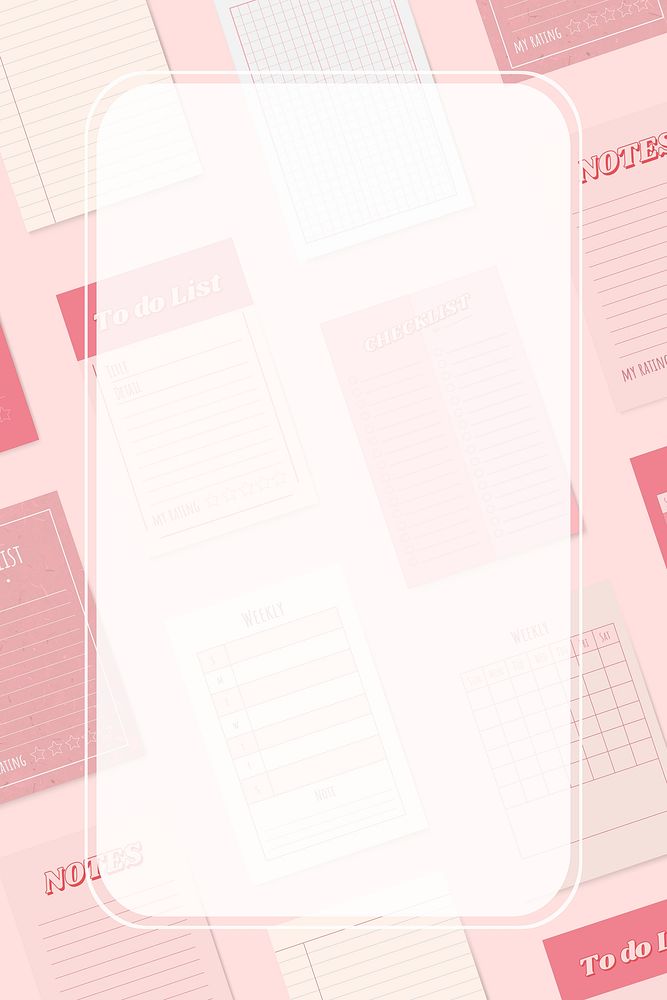 Pink notepad planner set vector | Premium Vector - rawpixel