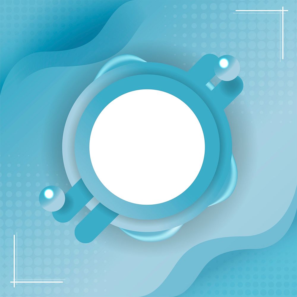 Blue abstract round shape vector | Free Vector - rawpixel