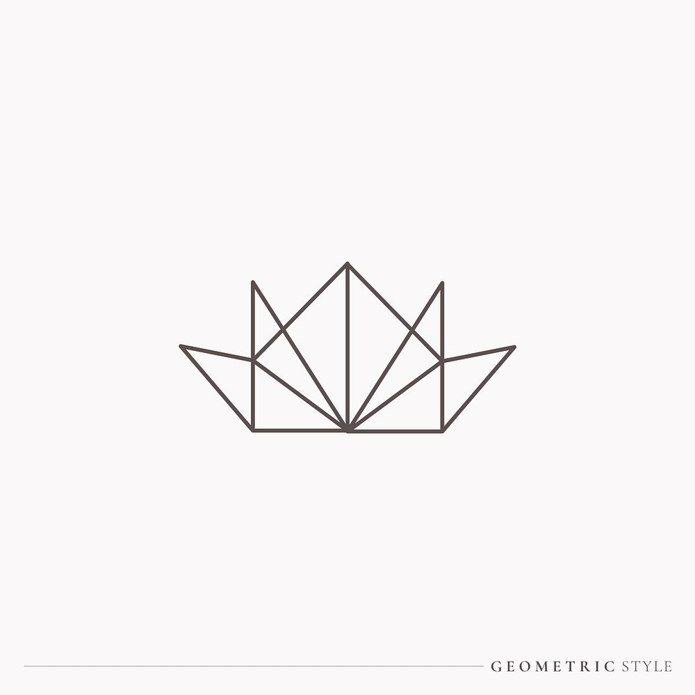Luxurious geometric crown design vector | Free Vector - rawpixel