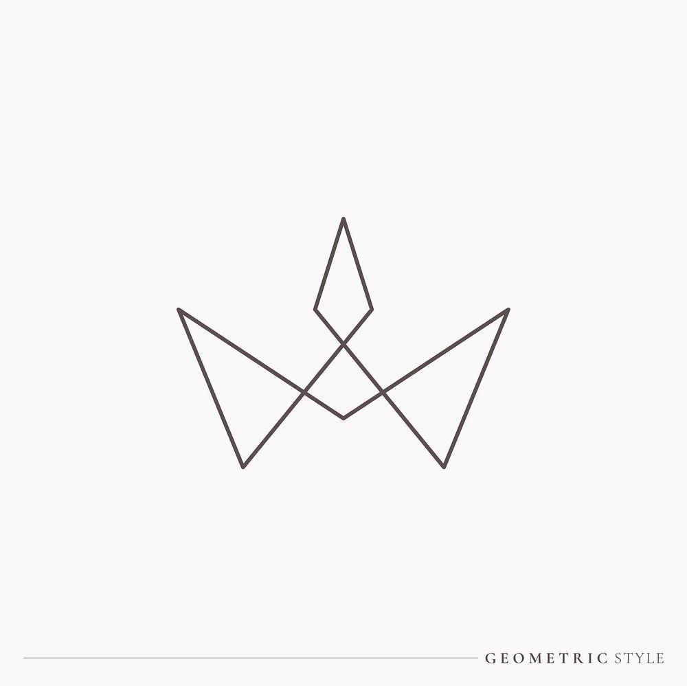Luxurious geometric crown design vector | Premium Vector - rawpixel