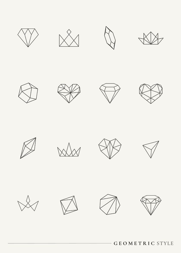 Linear geometric design element collection | Premium Vector - rawpixel