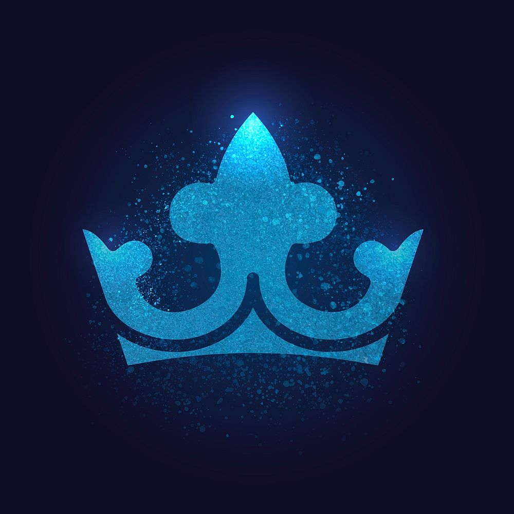 Shimmering luxurious blue crown vector | Premium Vector - rawpixel