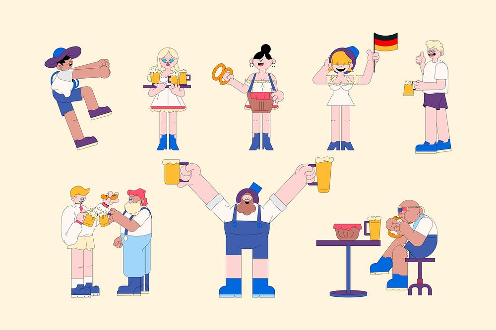 Oktoberfest beer festival celebration vector | Premium Vector ...