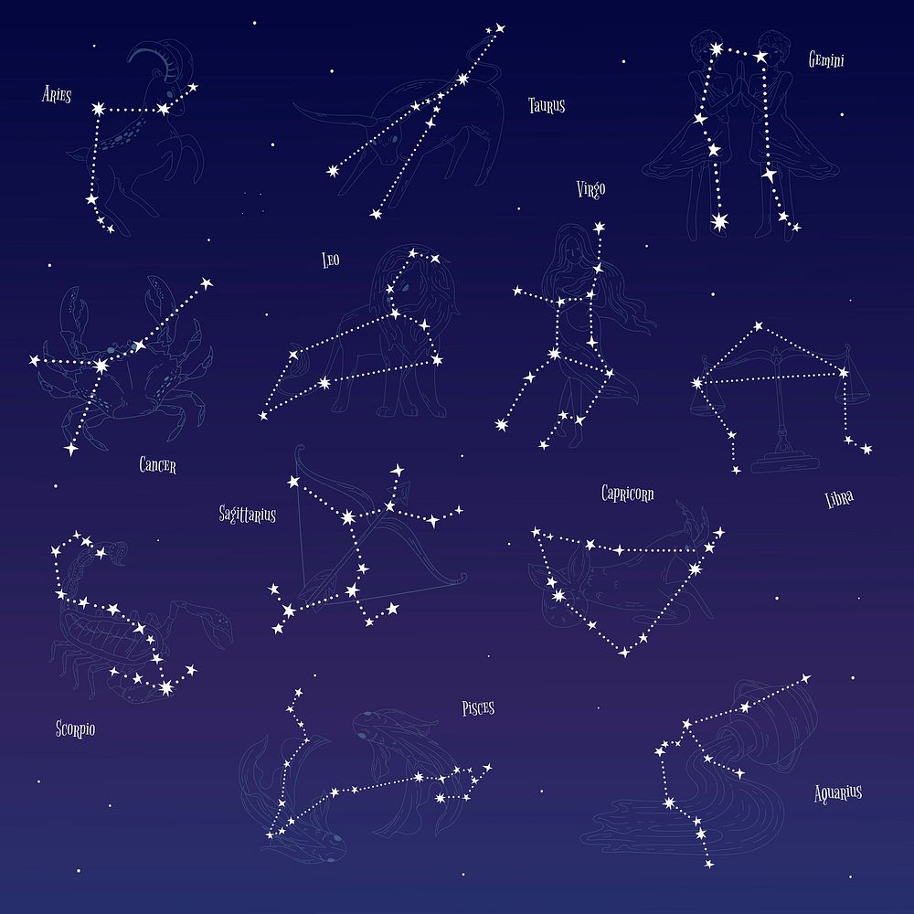 Astrological star signs vector set | Premium Vector - rawpixel