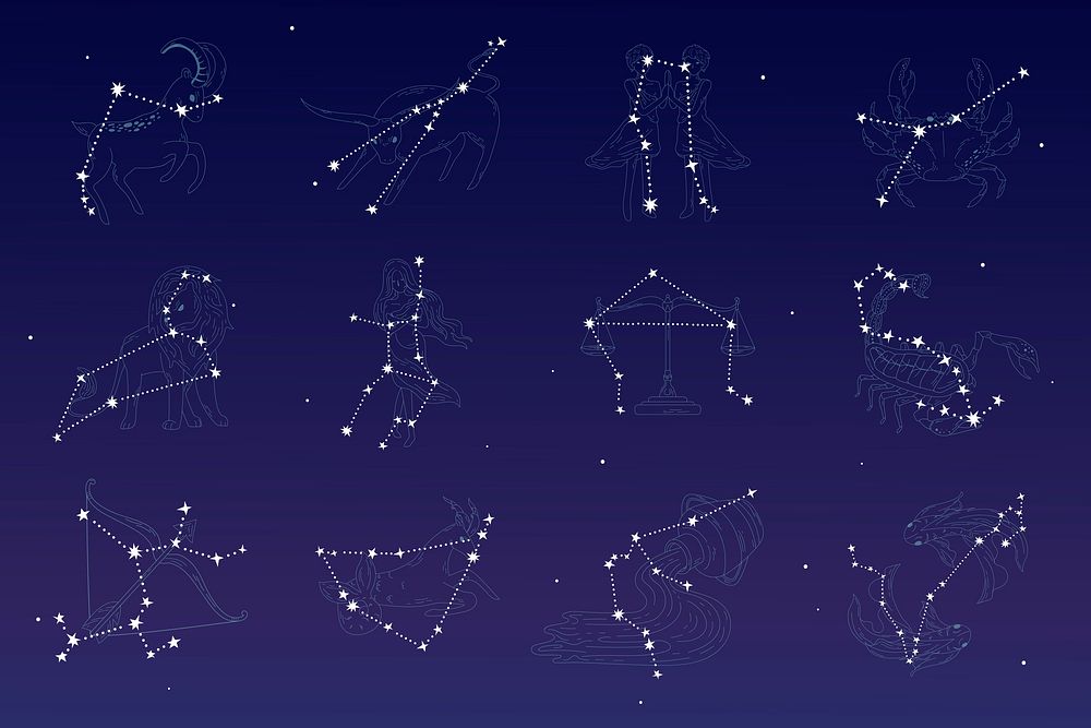 Astrological star signs vector set | Premium Vector - rawpixel