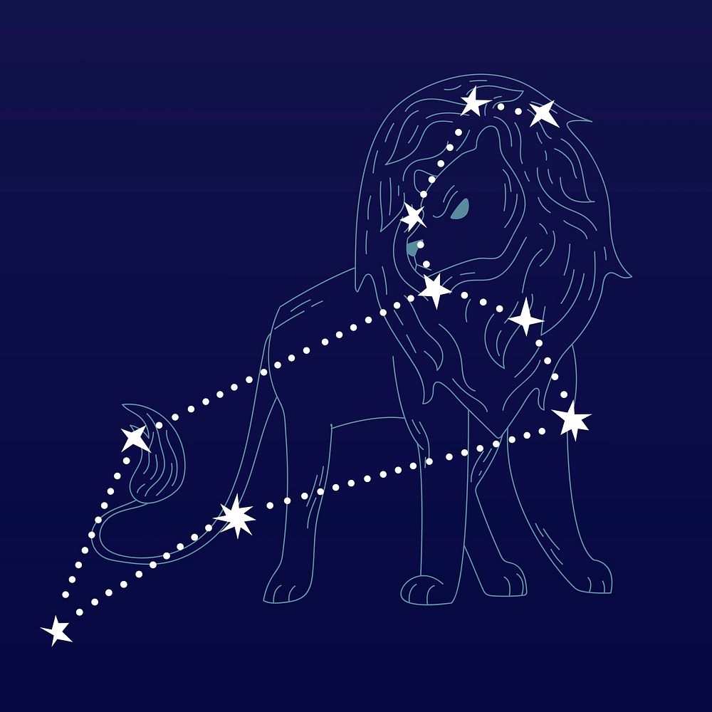 Leo astrological sign design vector | Premium Vector - rawpixel