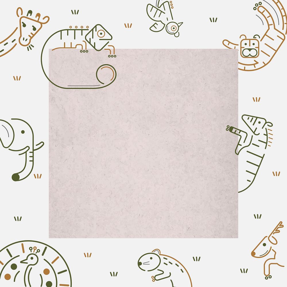 Animals pattern on a brown | Premium Vector - rawpixel