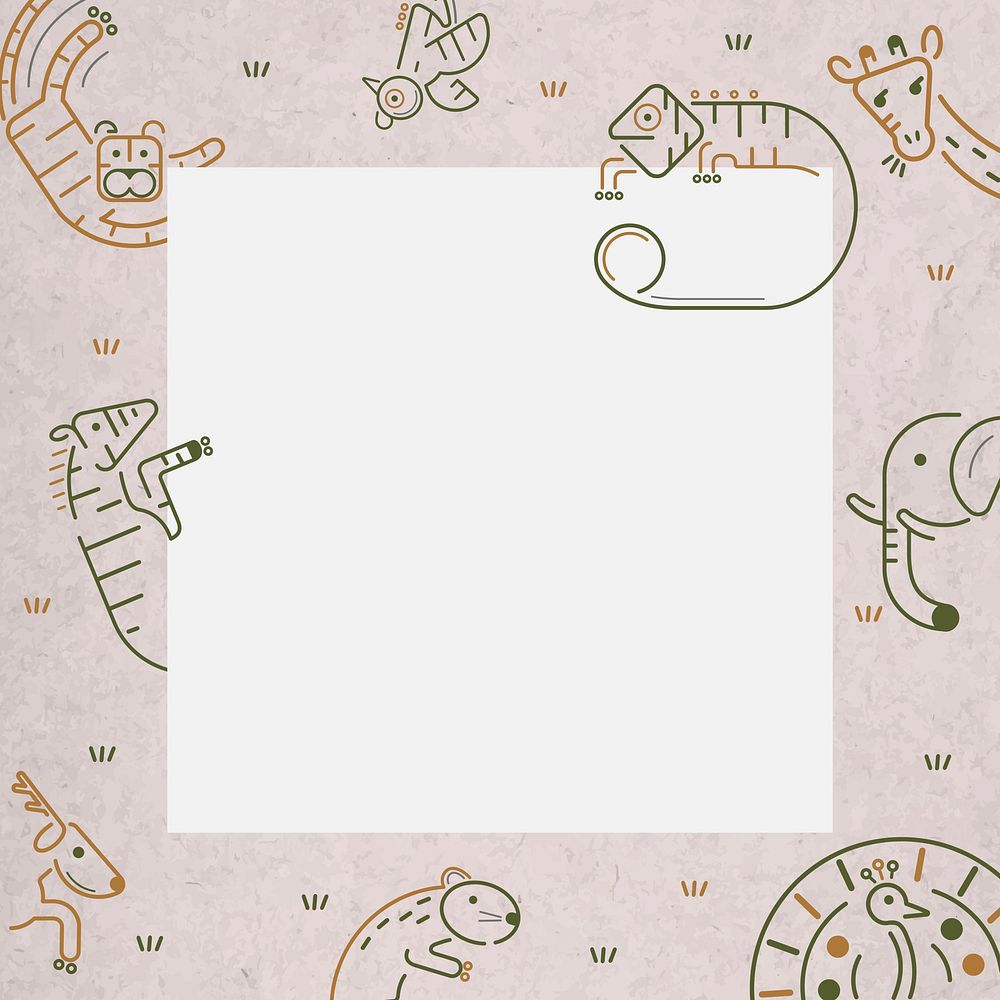 Animals pattern on a brown | Premium Vector - rawpixel