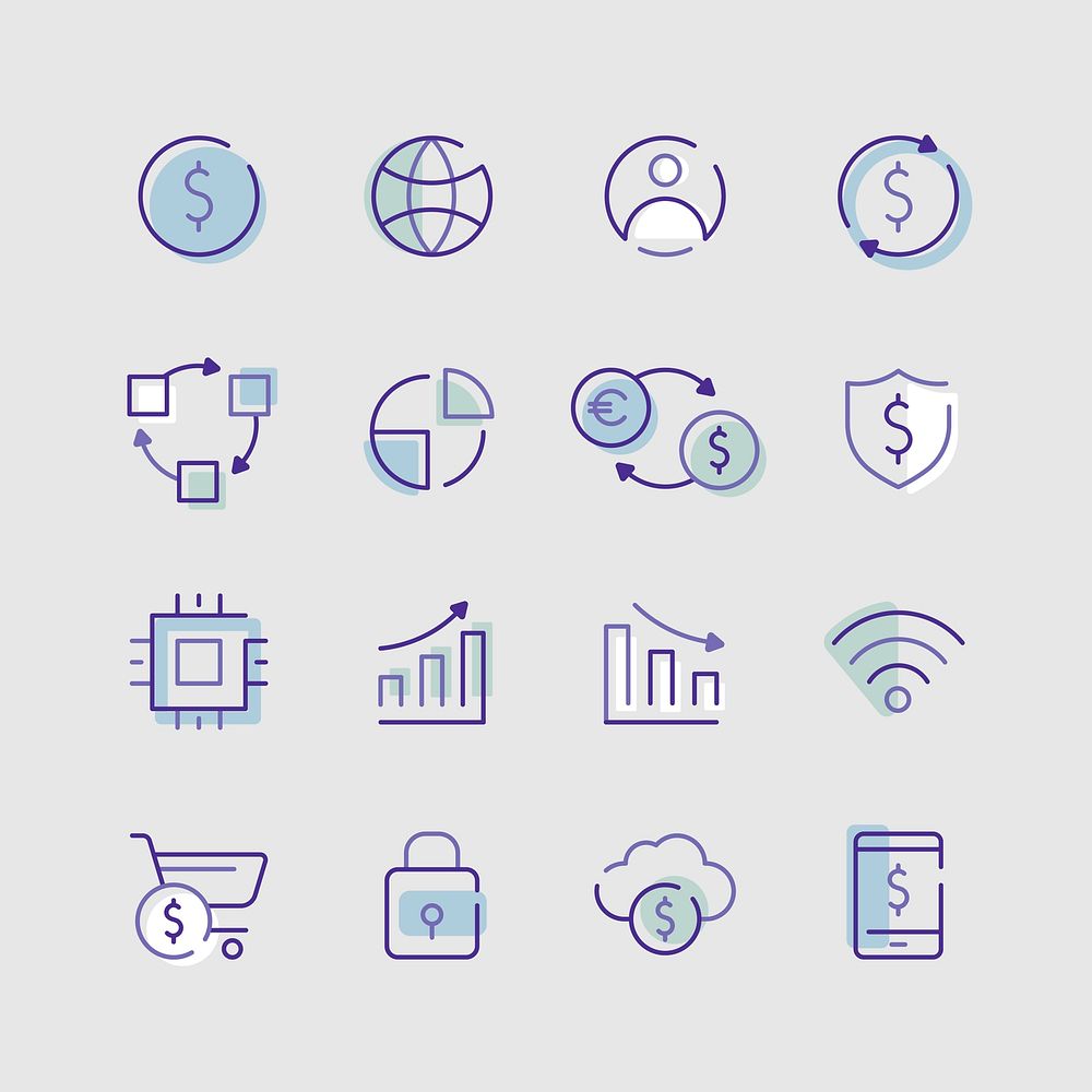 Cryptocurrency design elements vector set | Premium Vector - rawpixel