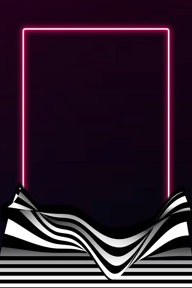 Red neon rectangle frame on an | Premium Vector - rawpixel