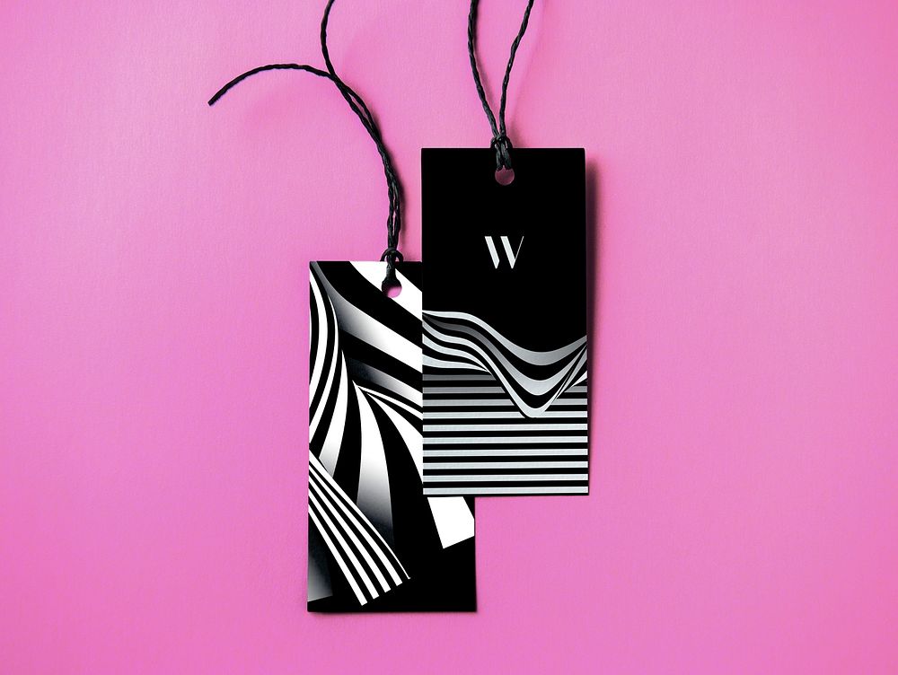 W black abstract background tags | Premium PSD Mockup - rawpixel
