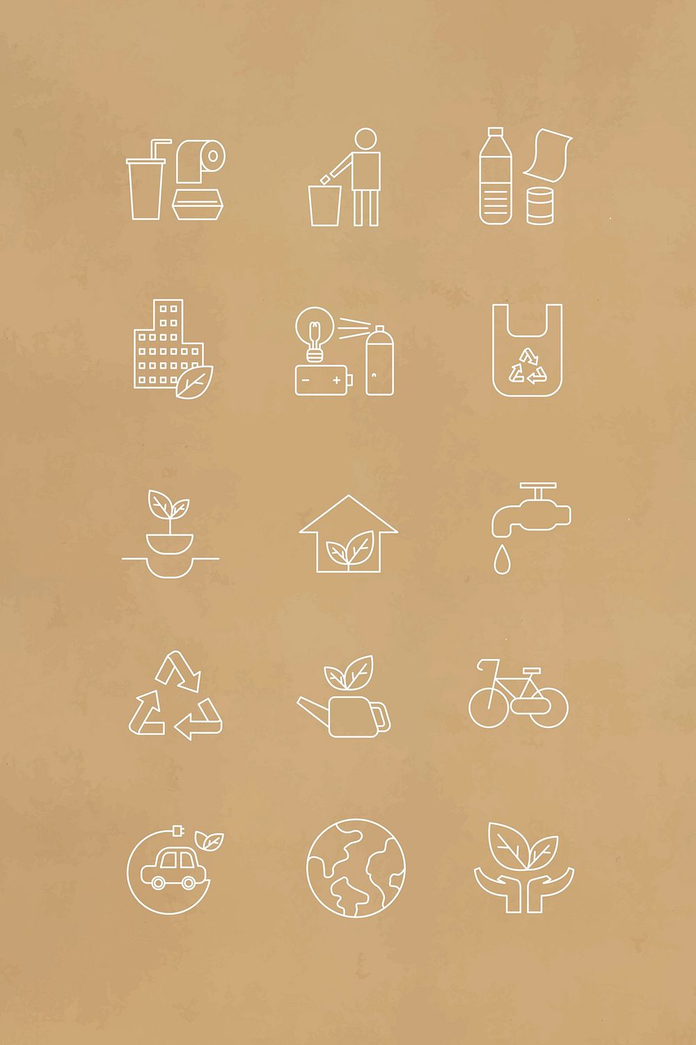 Environment icon design elements vector | Free Vector - rawpixel