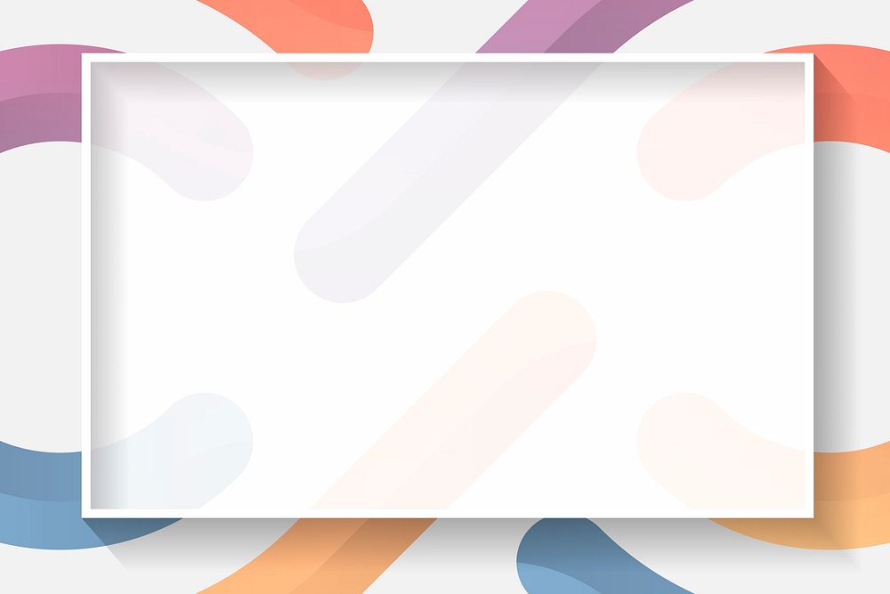 Blank rectangle colorful abstract frame | Premium Vector - rawpixel