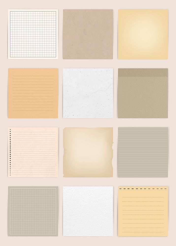 Orange note paper collection vector | Premium Vector - rawpixel