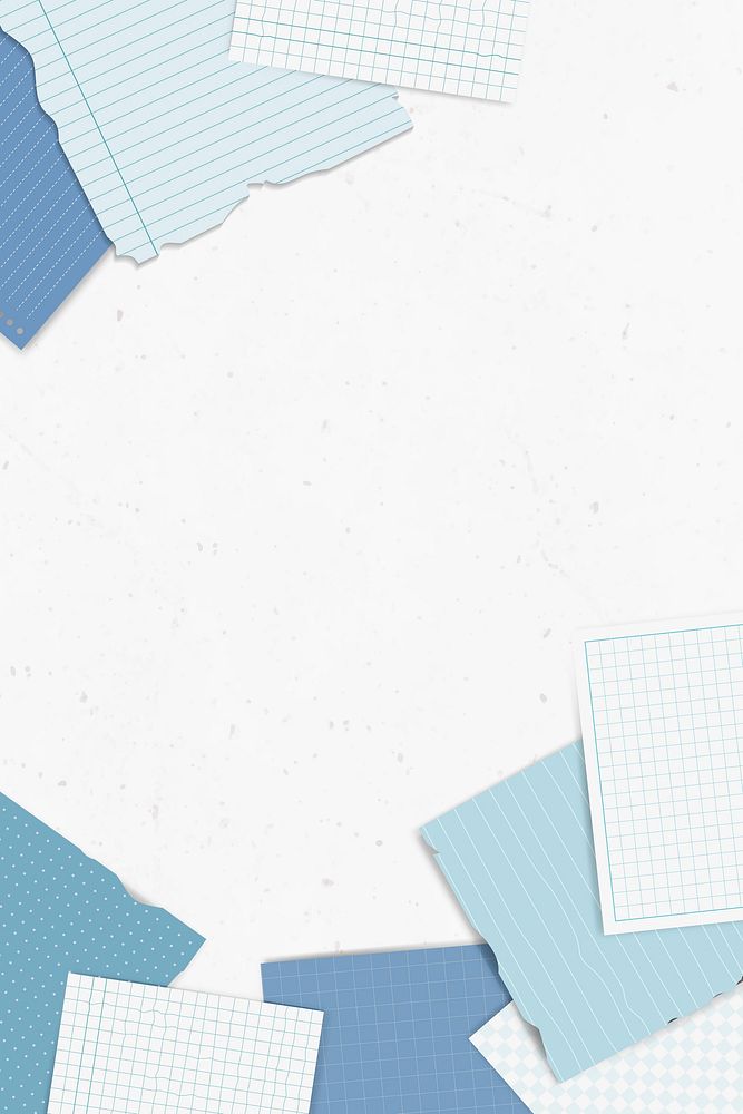 Blue ripped note collection vector | Premium Vector - rawpixel