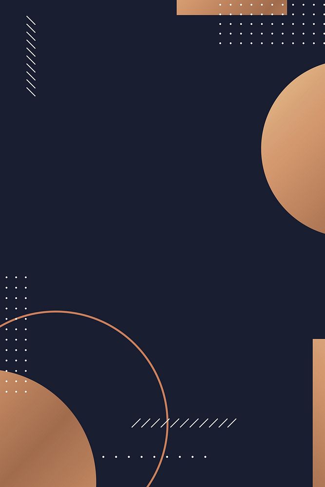 Modern copper geometric pattern on a blue | Premium Vector - rawpixel