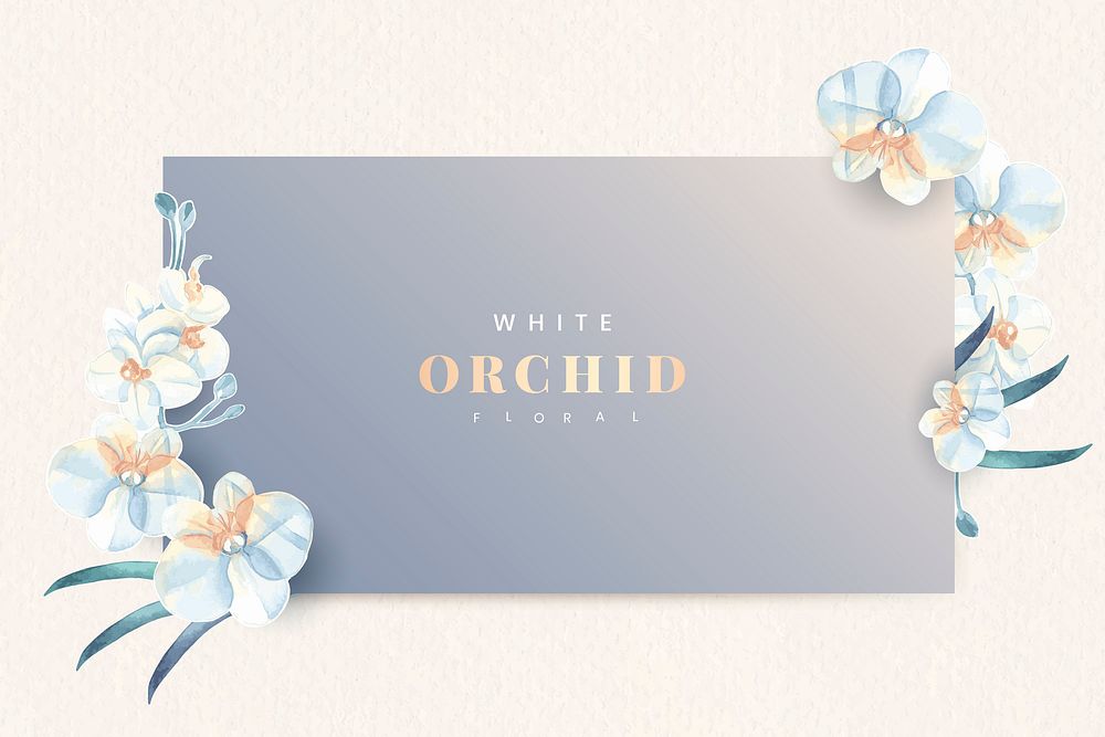 Rectangle blue flower frame vector | Premium Vector - rawpixel