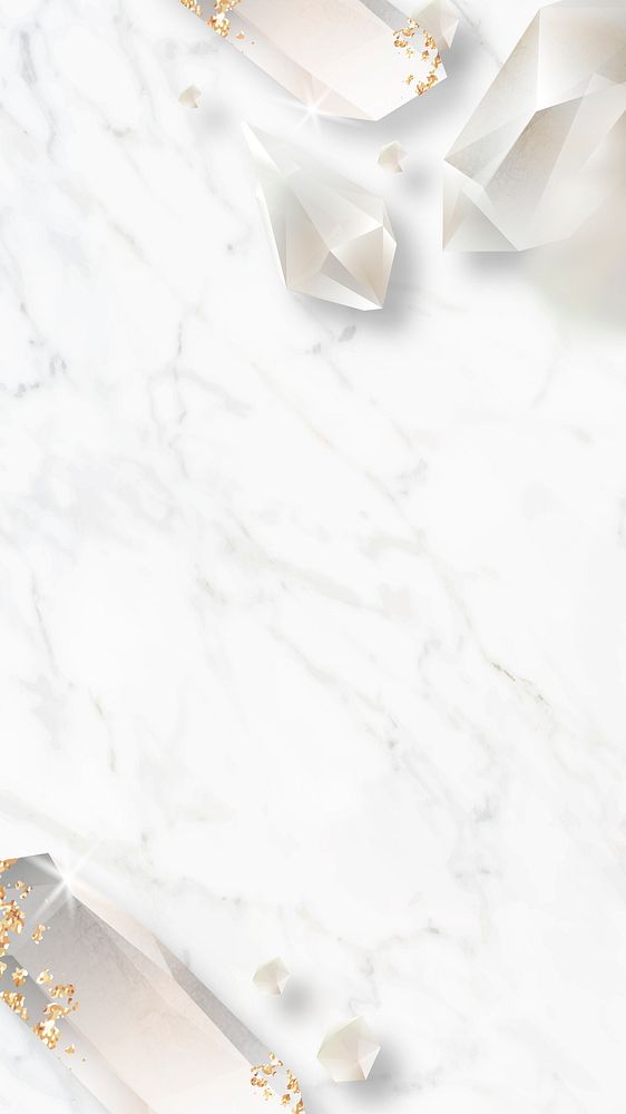 Crystal frame design on marble | Premium Vector - rawpixel