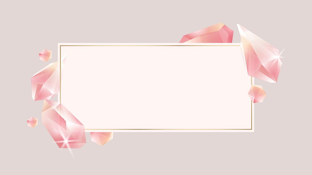 Rectangle crystal frame vector | Premium Vector - rawpixel