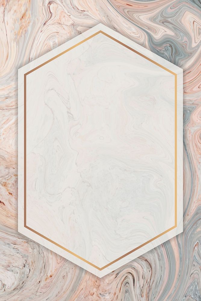 Golden fluid hexagon frame vector | Premium Vector - rawpixel