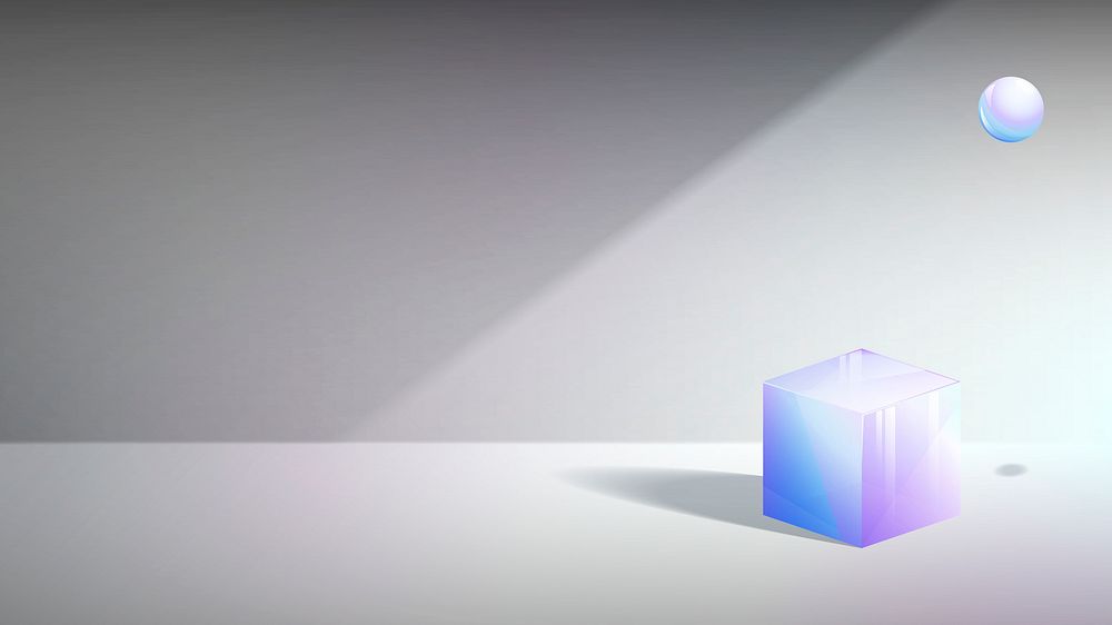 3D cube and sphere abstract | Premium Vector - rawpixel
